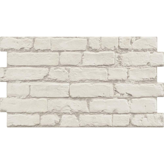 Distressed White Brick Wall