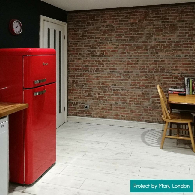 Red Bathroom Tiles Manhattan Rustic White & Red Brick Effect Tiles