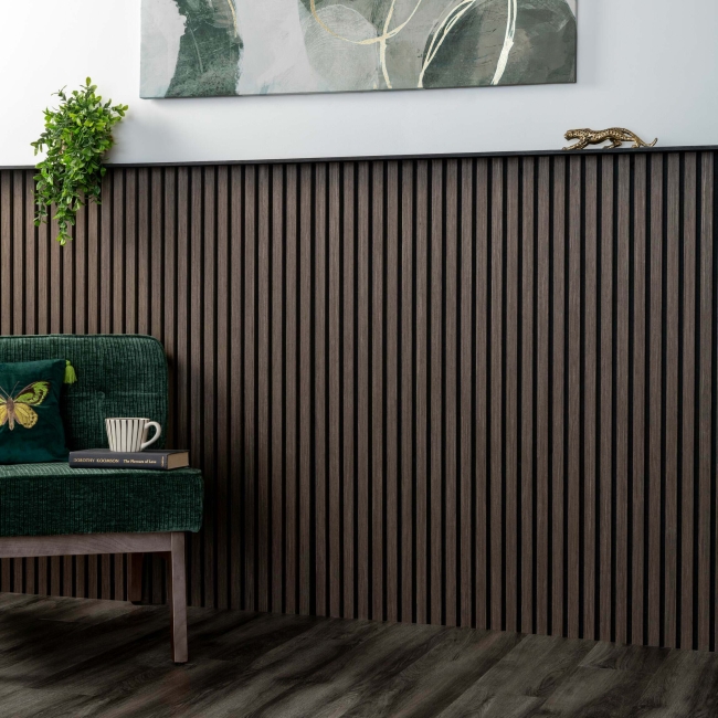 Vertical Slat Wood Wall Pattern Slat Wall Panel Acoustic Natural Oak