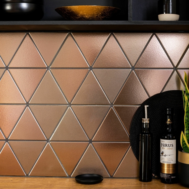 Triangle Ceramic Tiles Resina Triangle Gold Mix 600x1200mm Porcelain