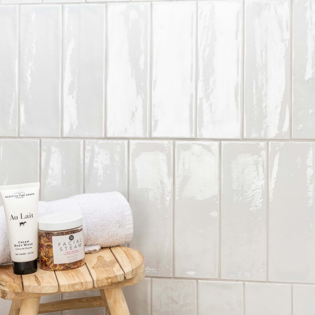 Distressed White Subway Tile Off White Subway Tile Backsplash | Emma