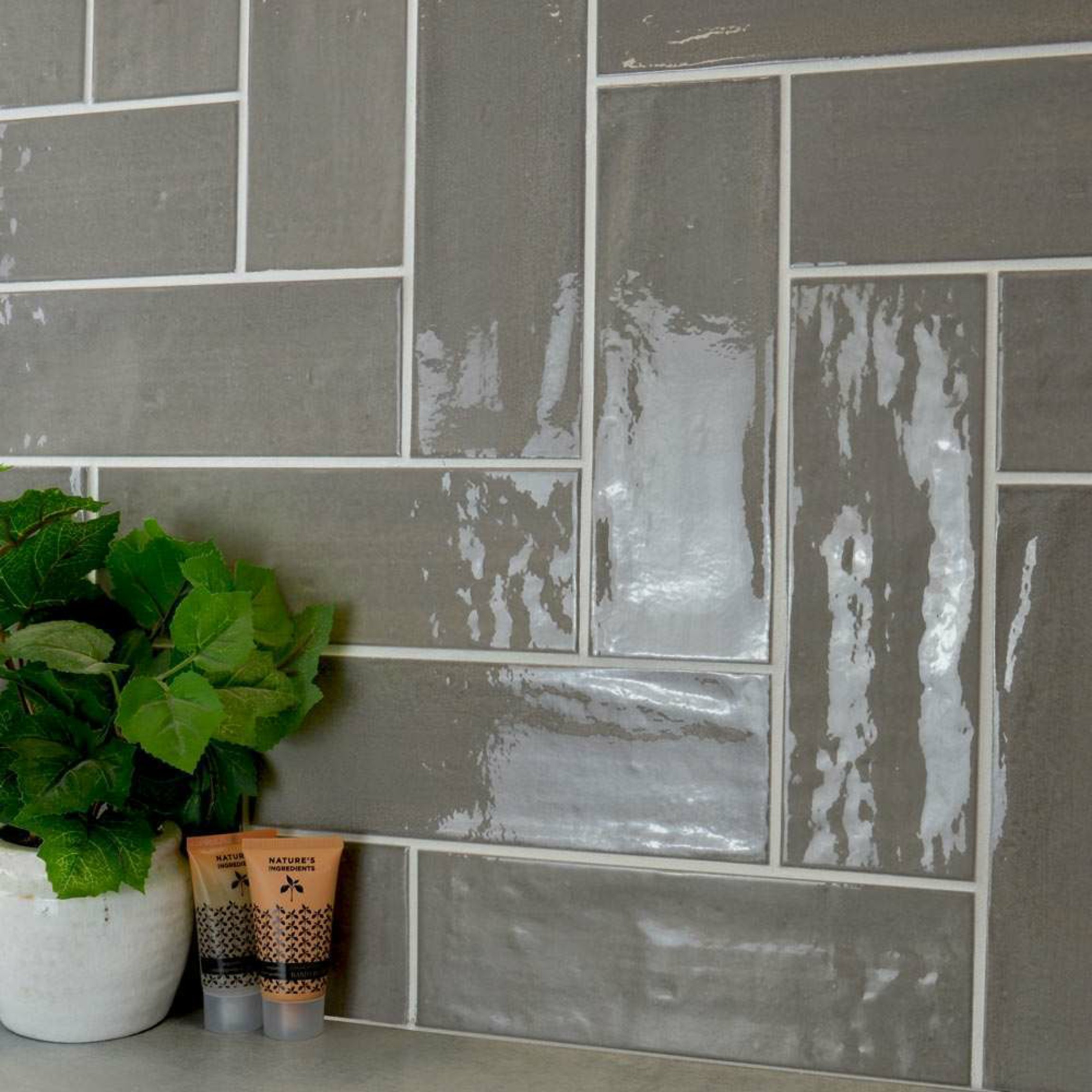 Grey Rustic 300x100 Metro Tiles | Walls and Floors