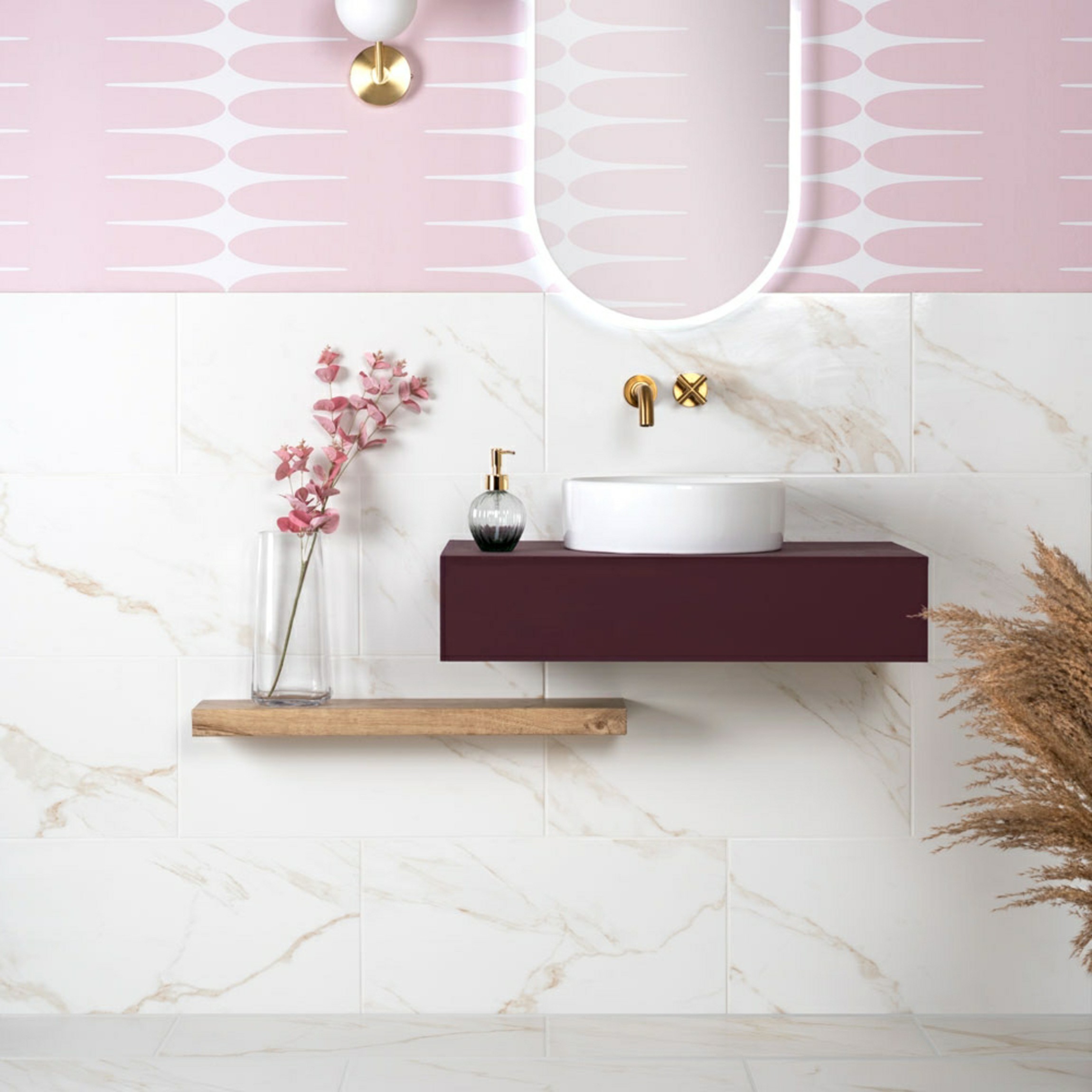 Cappella Gold Veined Gloss Marble Effect 600x300 Wall & Floor Tiles