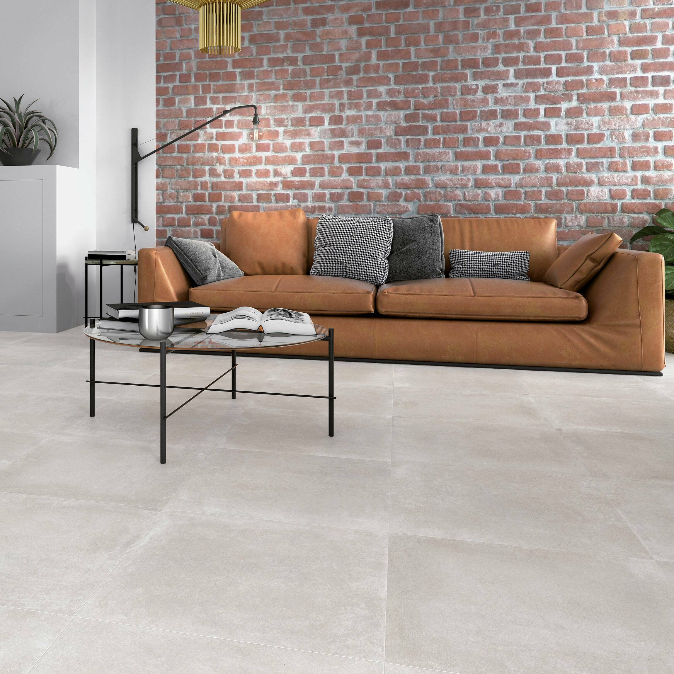 Molton Cemento Light Grey Concrete Effect Matt Tiles | Walls & Floors