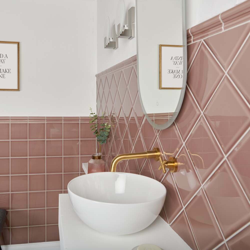 Capsule® Taupe Gloss Border Wall Tiles | Walls & Floors