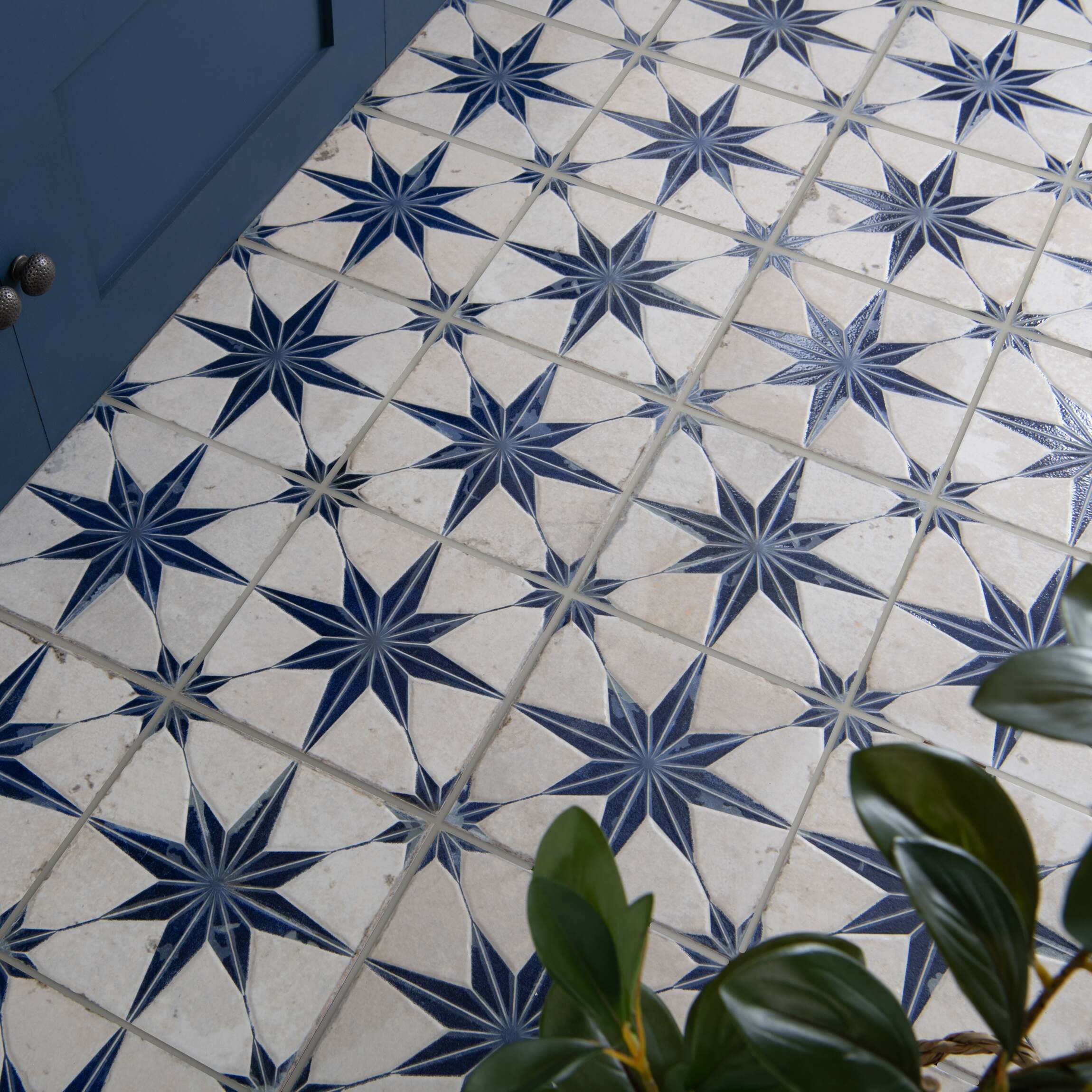 Cinders® Lux Star Azure Layer Tech Pattern Tile | Walls and Floors