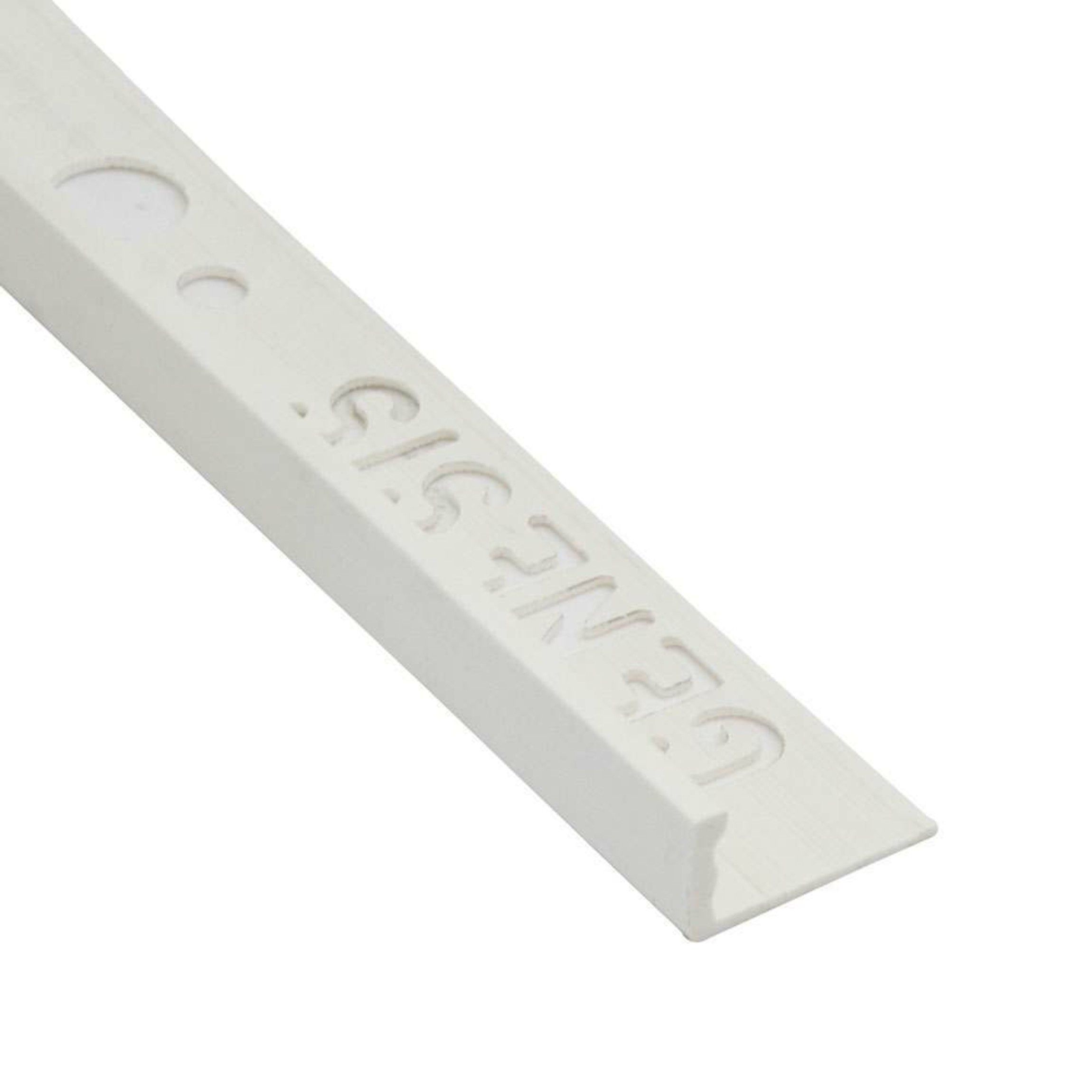 PVC Straight Edge White 6mm Tile Trim | Walls & Floors