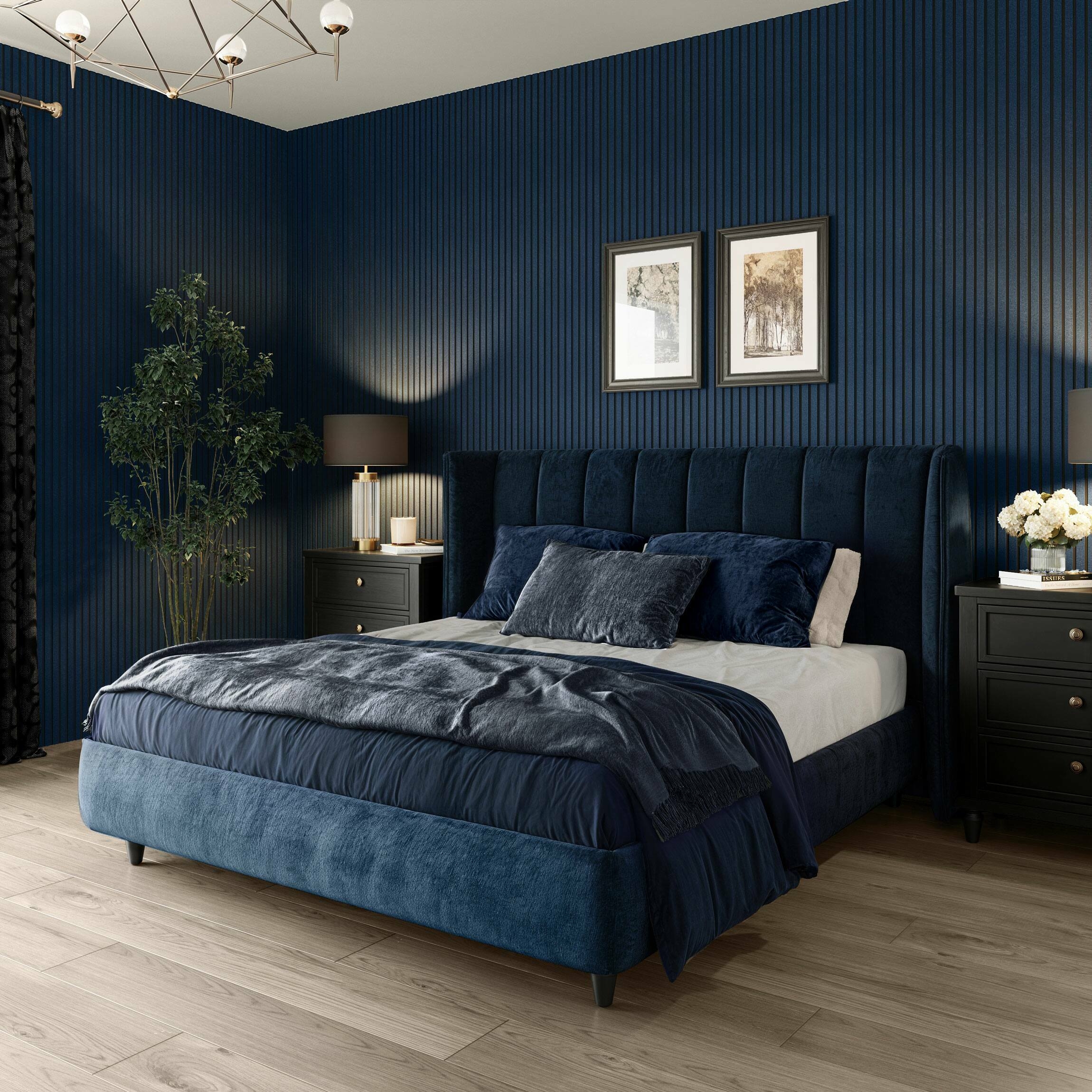 dark navy panelling