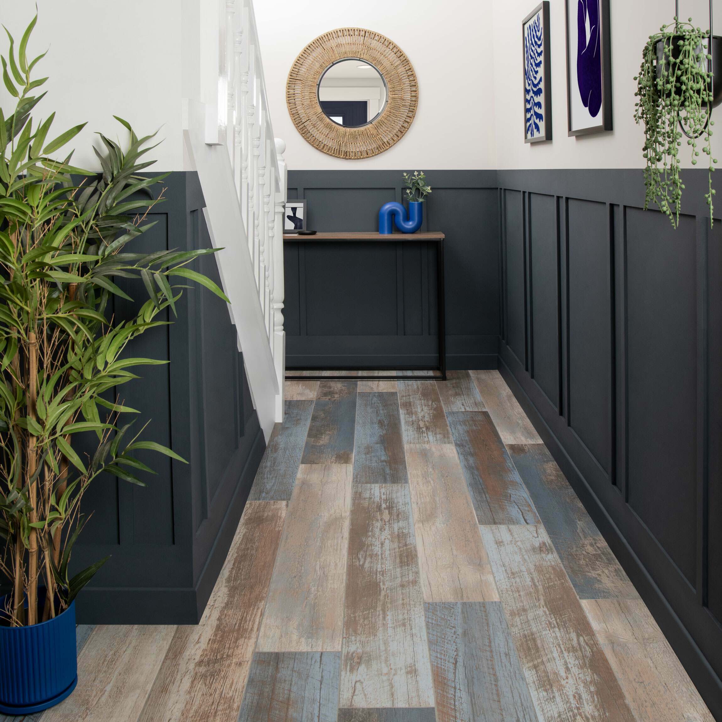 Elm Rustic Blue Wood Effect Wall and Floor Tile | Walls & Floors