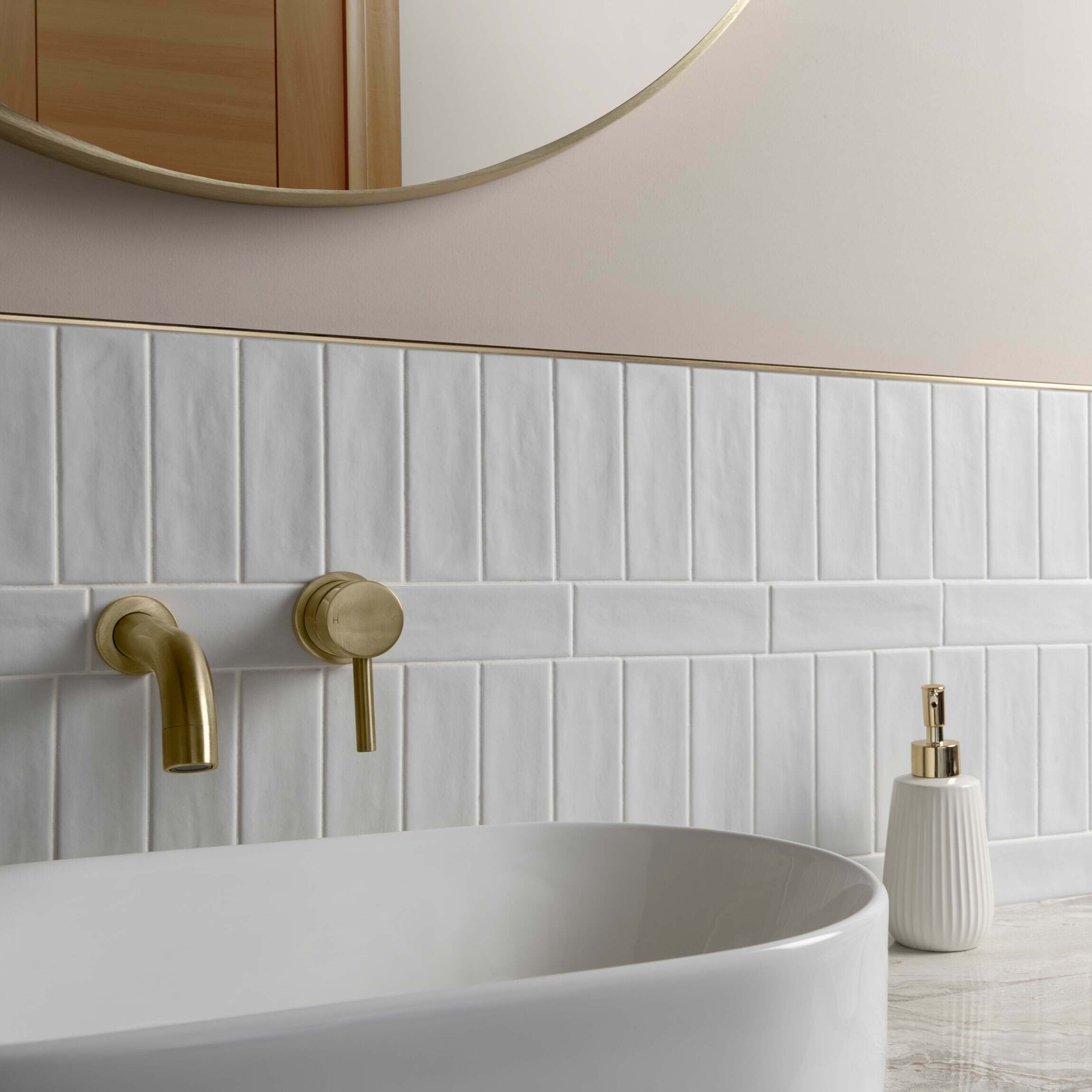 Hamlet White Matt Brick Tiles | Walls and Floors