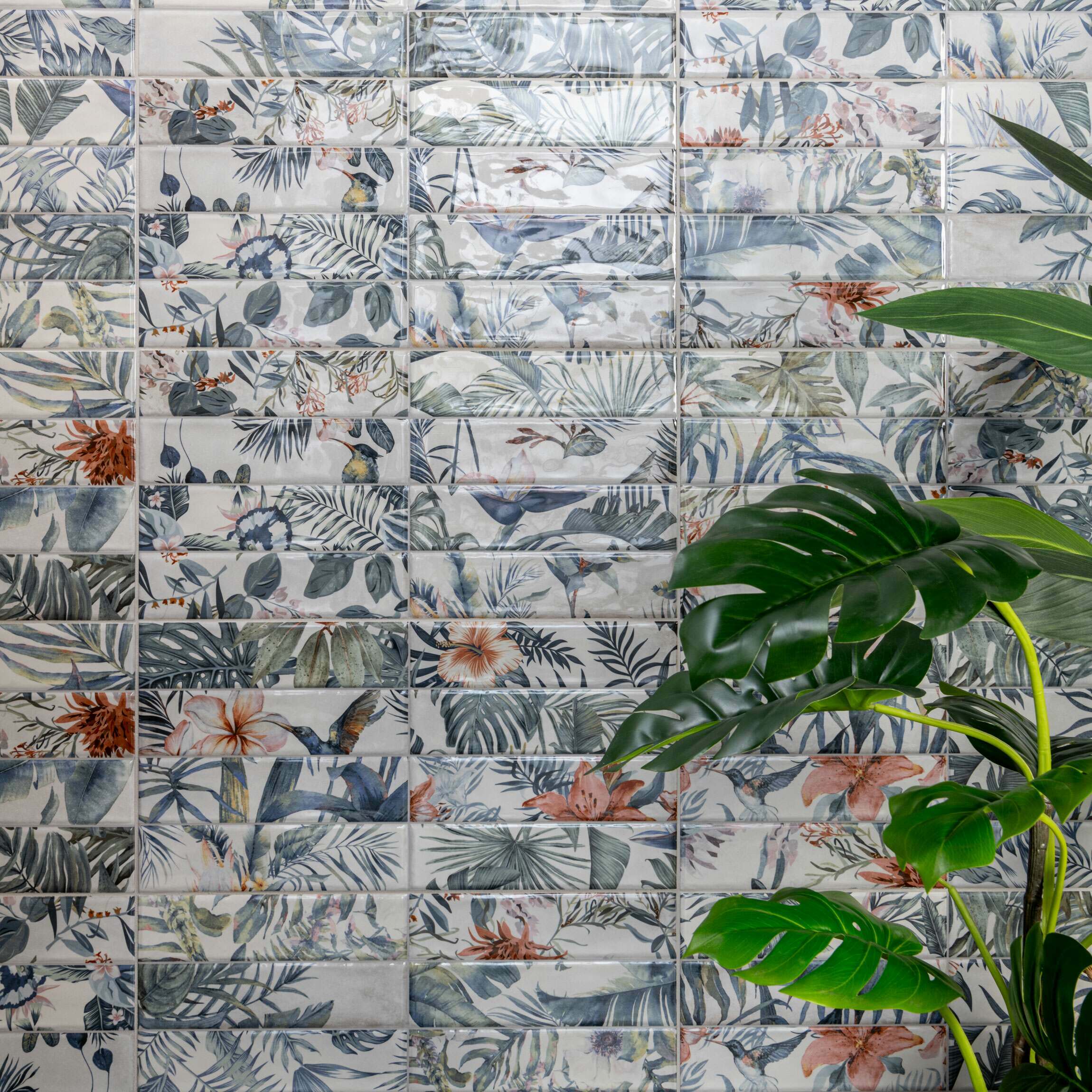 Lazio Multicolour Gloss Rustic Wall Tiles | Walls and Floors