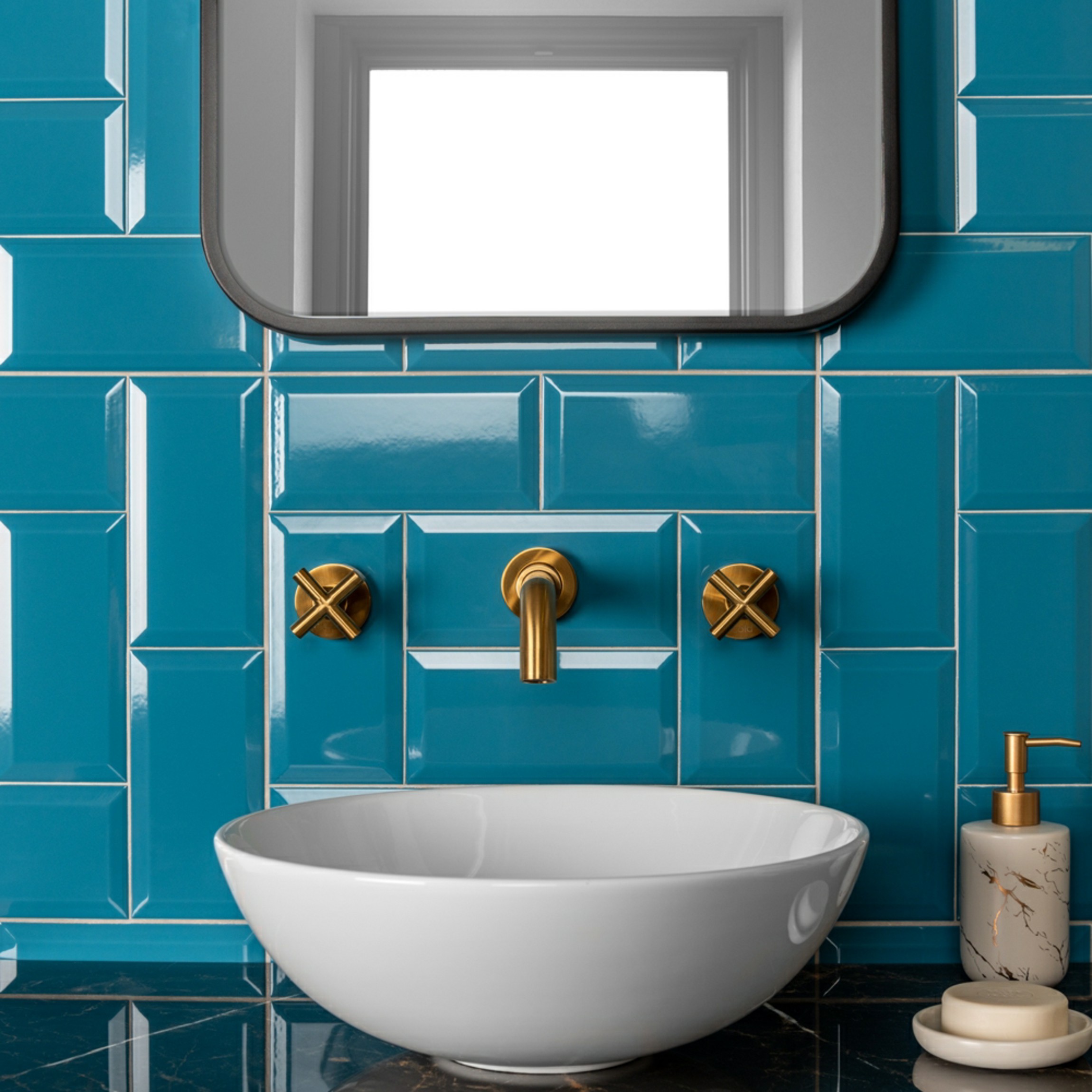 Teal Gloss Metro Tiles | Walls and Floors