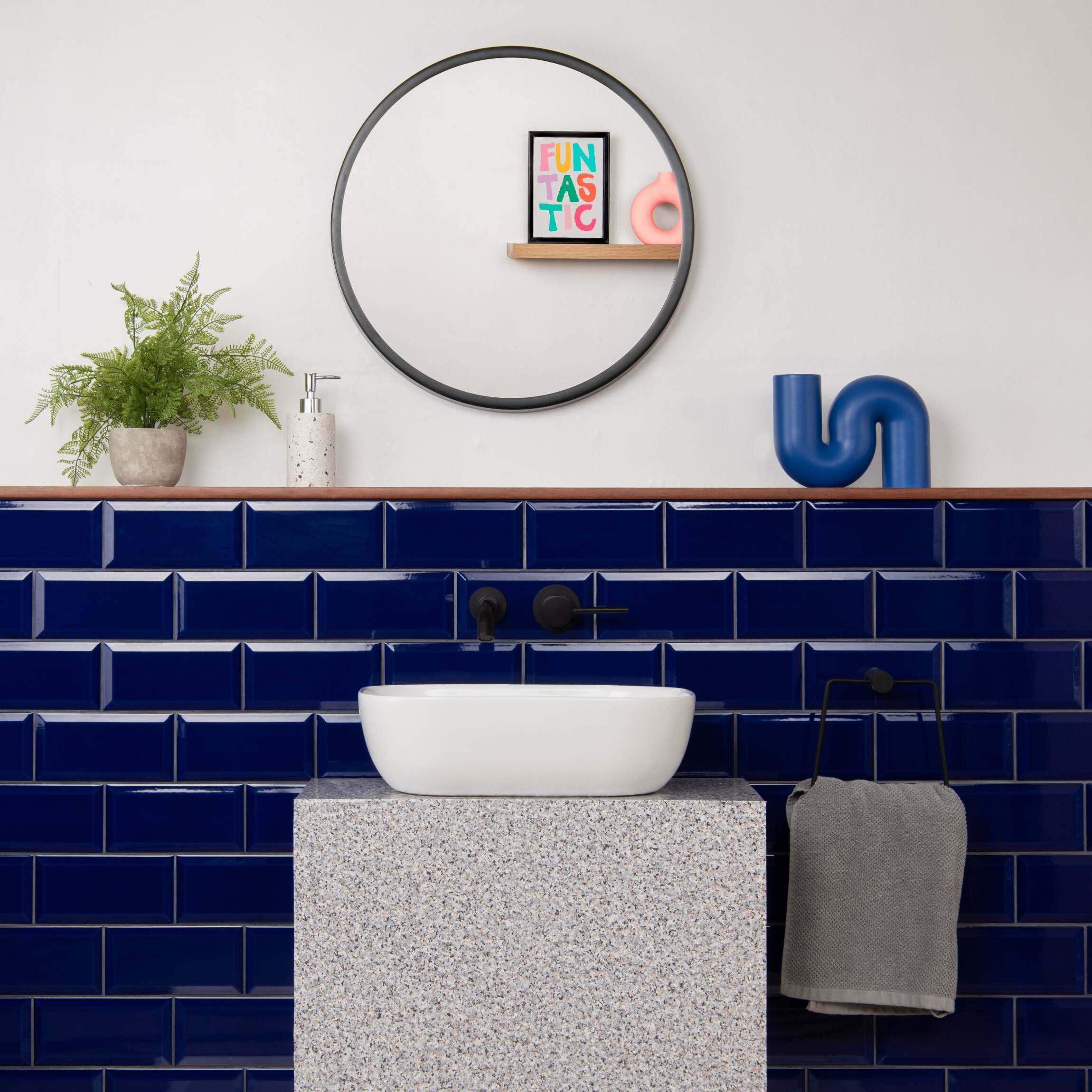 Metro Manor House Blue Gloss 200x100 Tiles | Walls and Floors