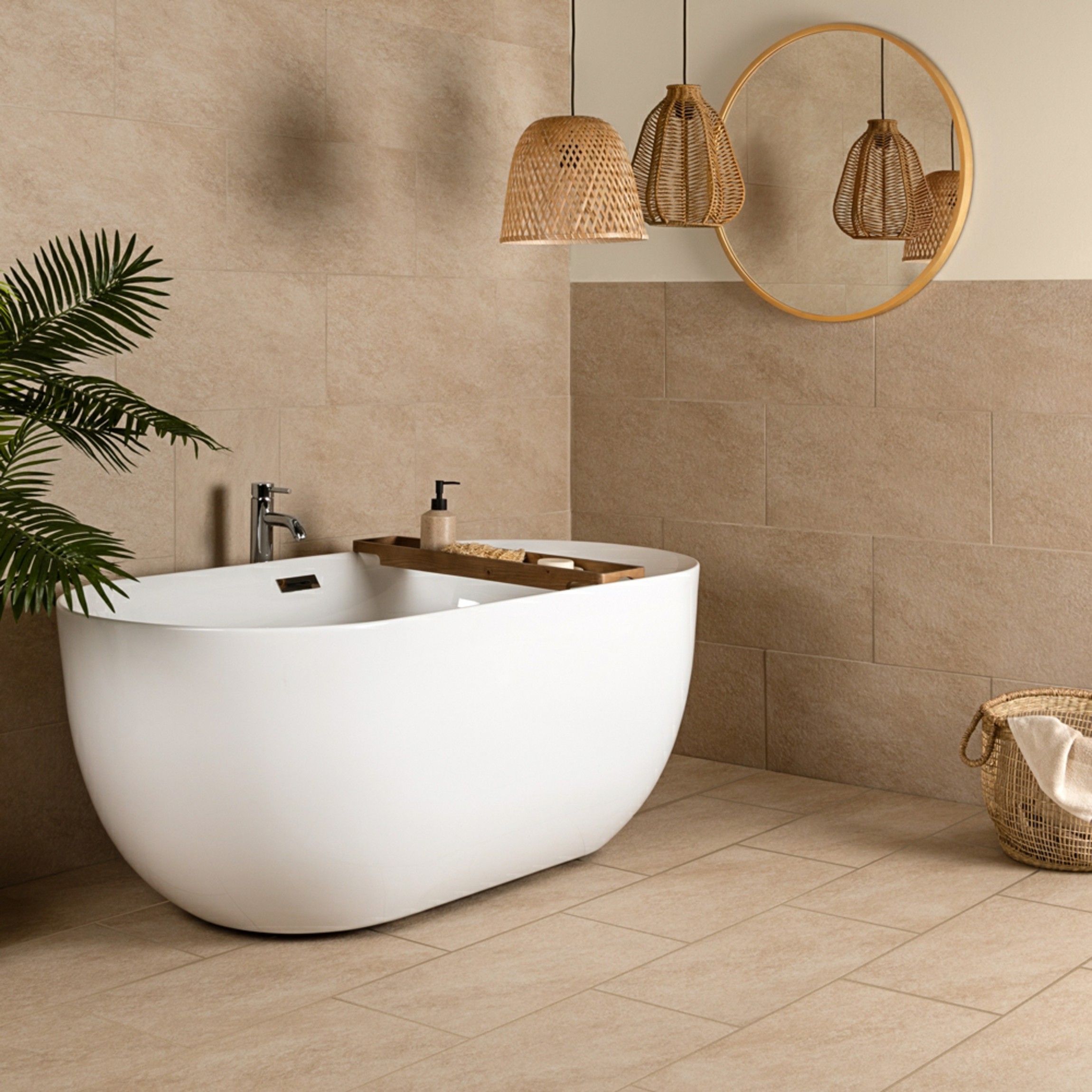 Oasis Haven Matt Beige Tiles | Walls and Floors