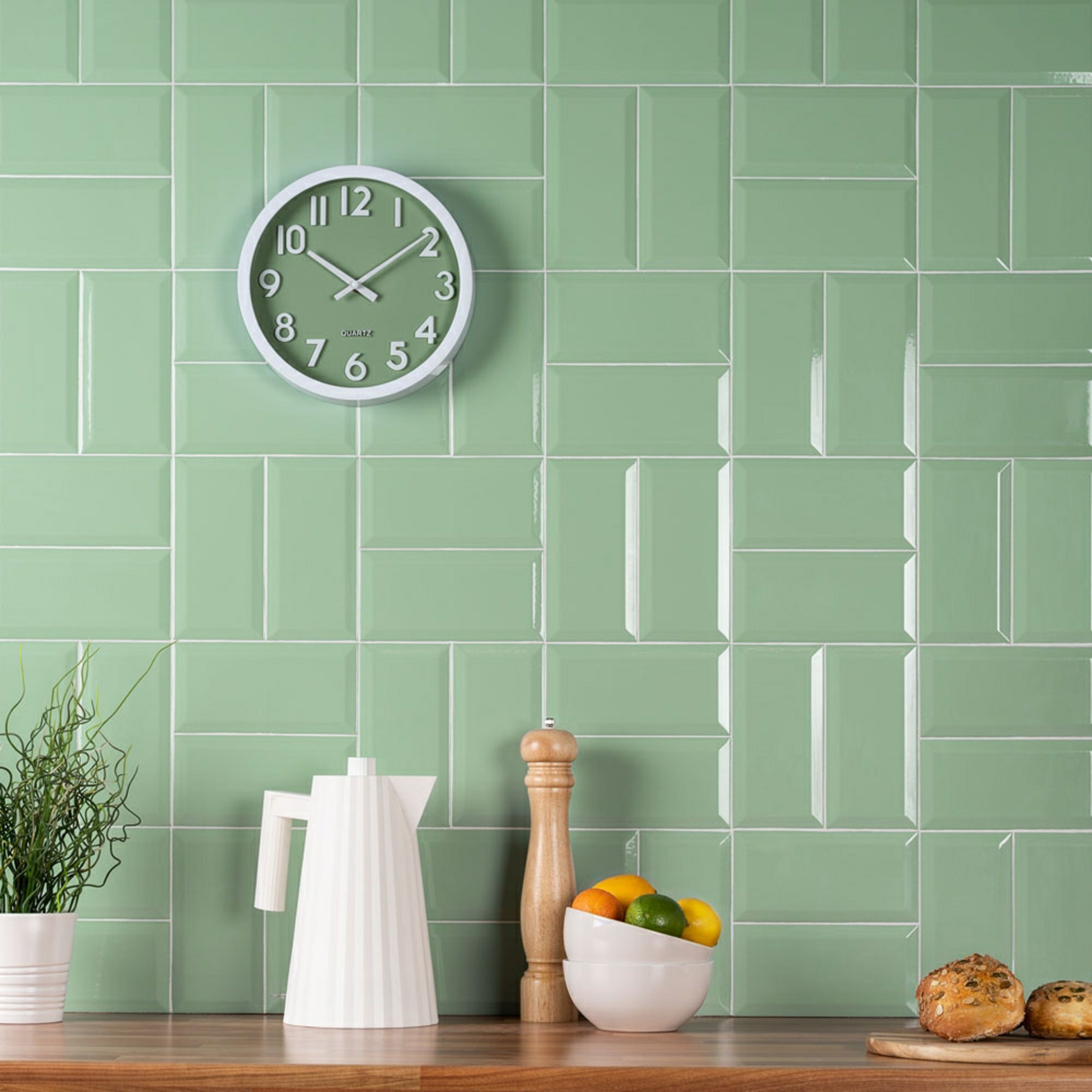 Richmond Gloss Green Metro Tiles | Walls and Floors