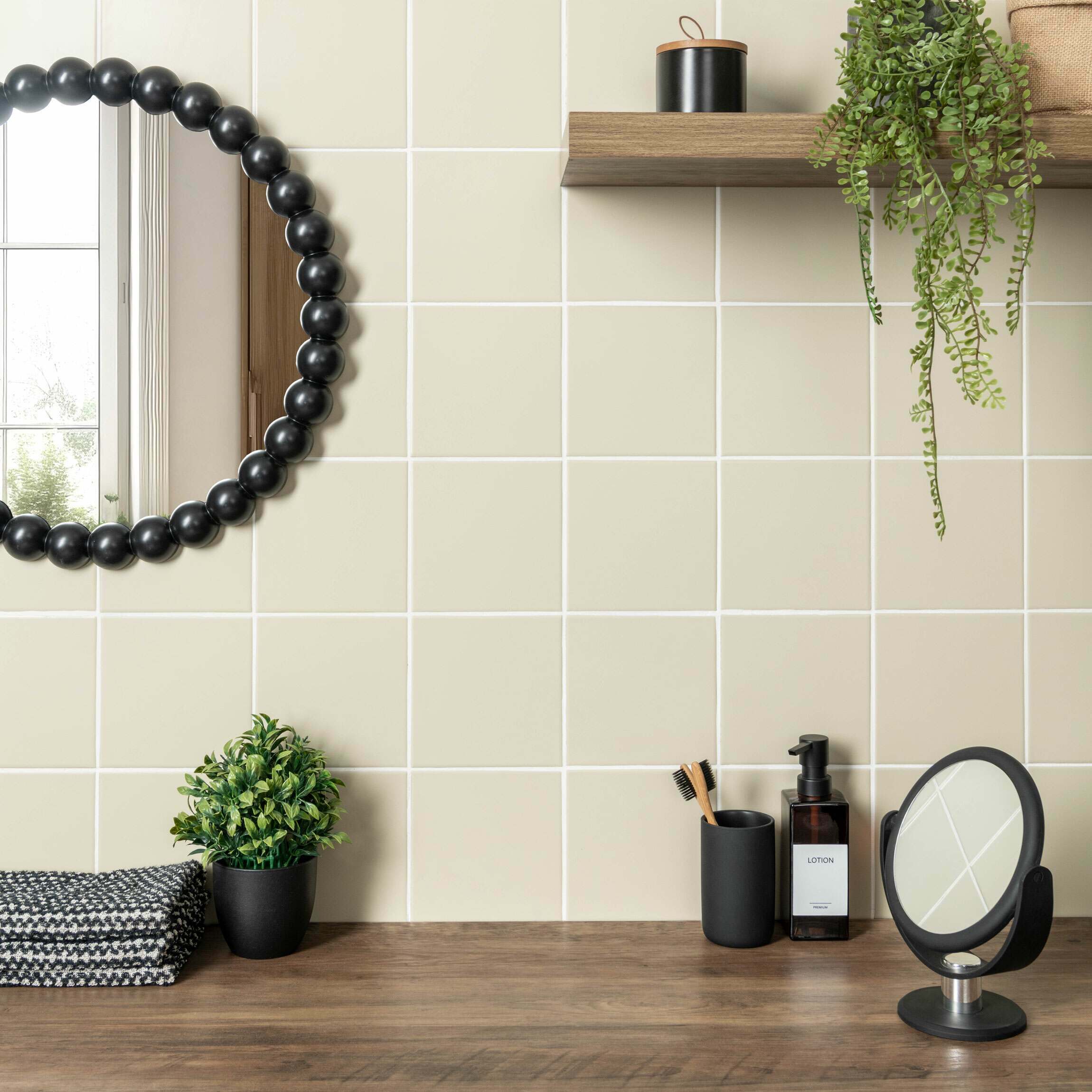 Rico Beige Matt Square Wall Tiles
