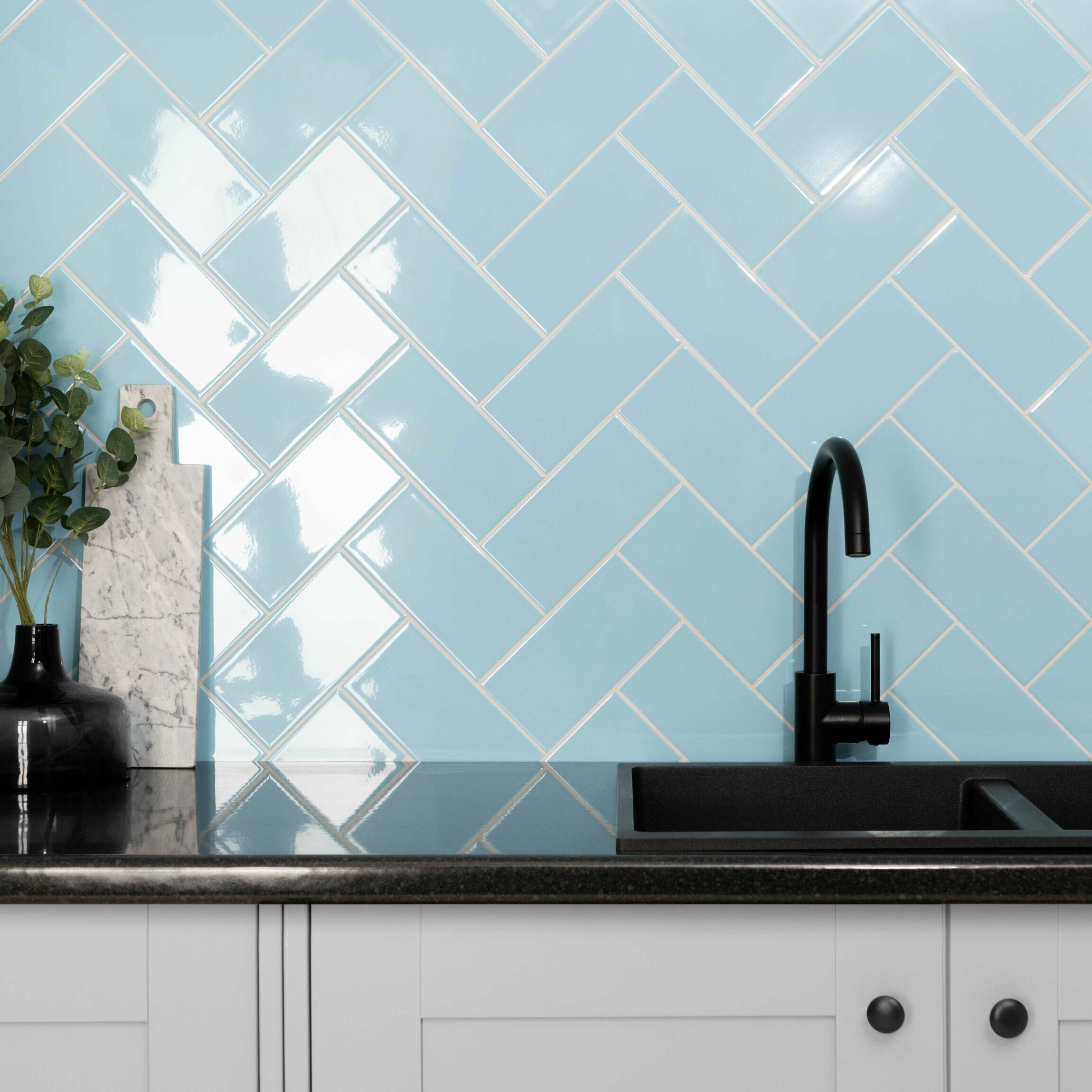 Rico Blue Gloss Metro Wall Tiles