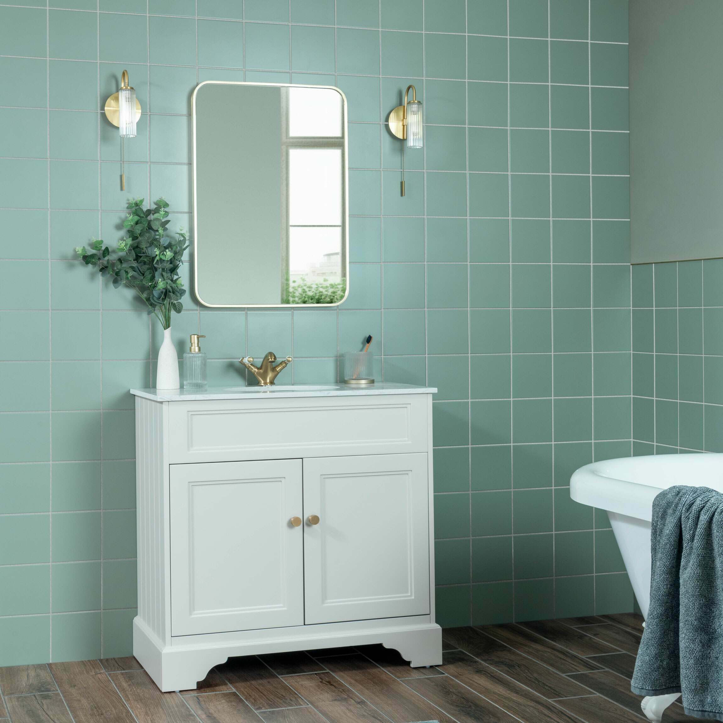 Rico Green Matt Square Wall Tiles