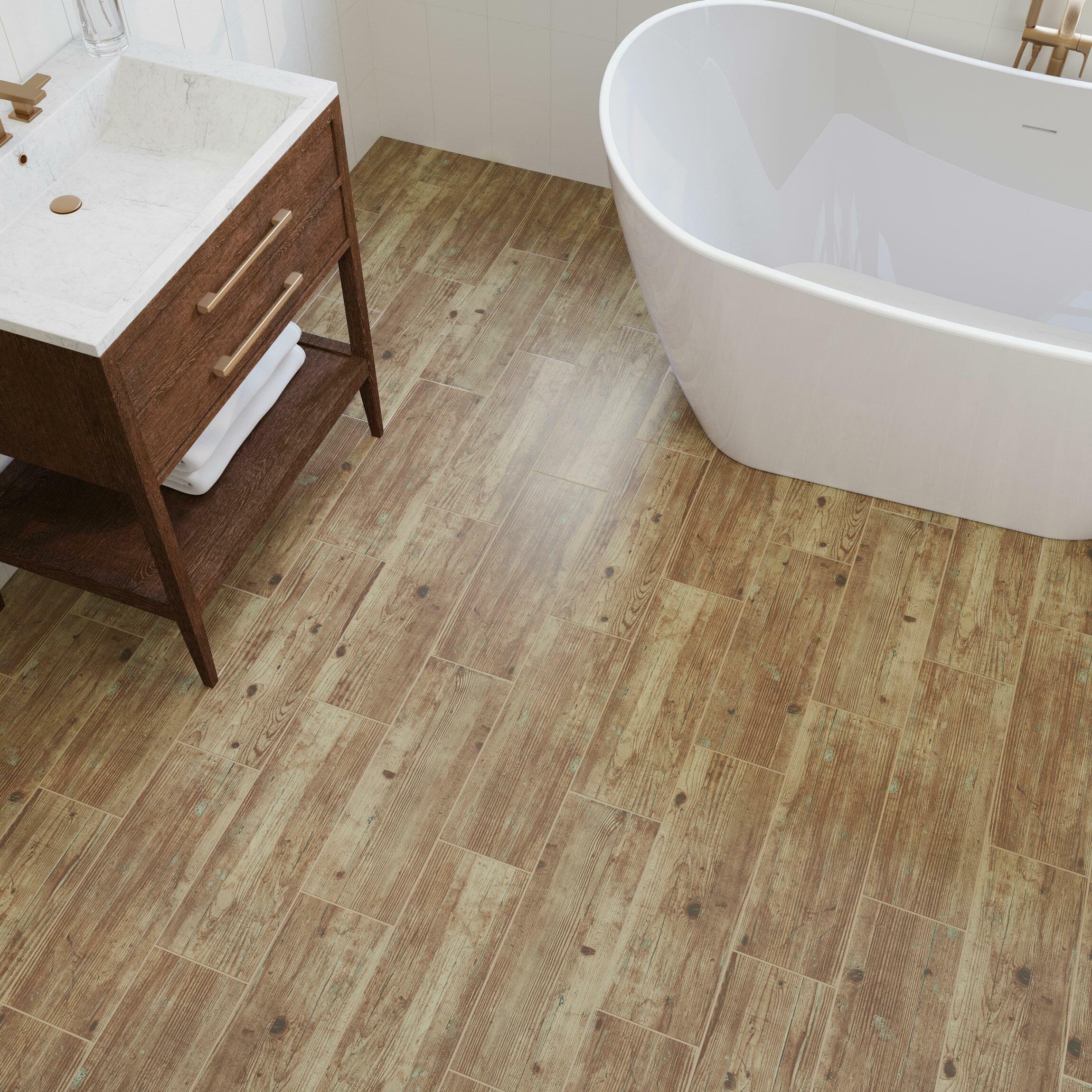 Rustic Oak Barn Wood Effect Ceramic Floor Tiles | Walls & Floors