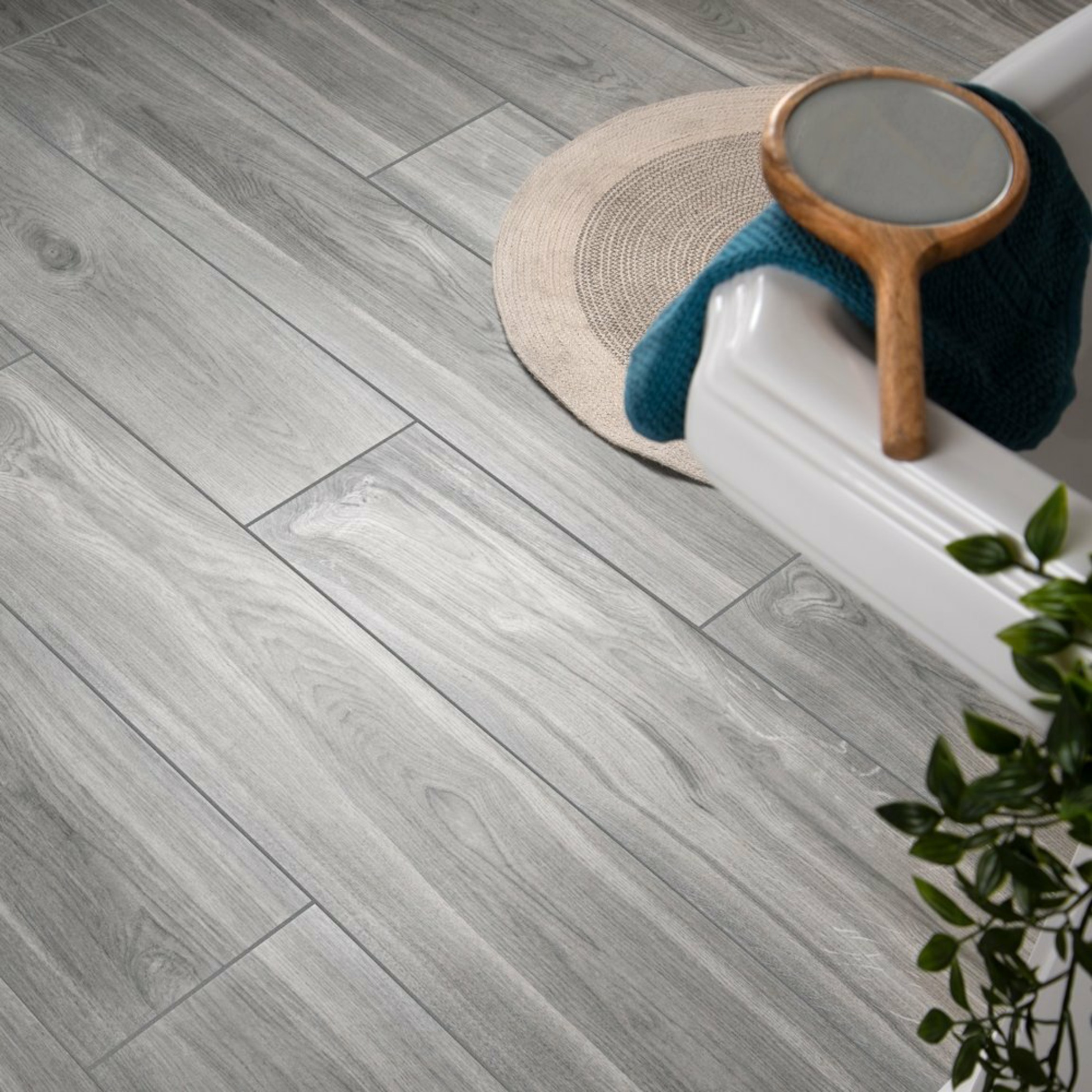 Tiveden Grey Wood Effect Porcelain Floor Tiles | Walls & Floors