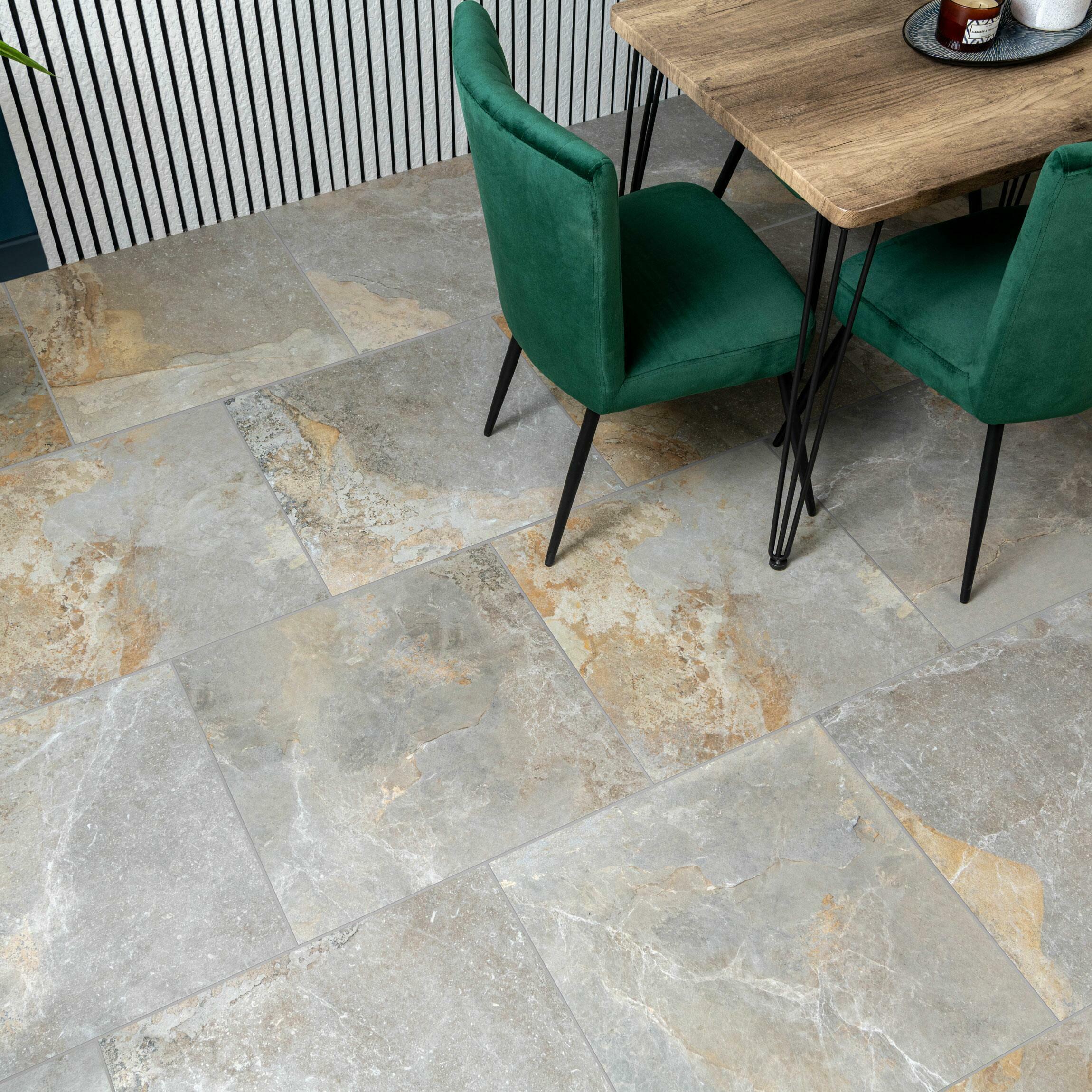 Jai Rustic Natural Grey Tiles - Realistic Slate Style