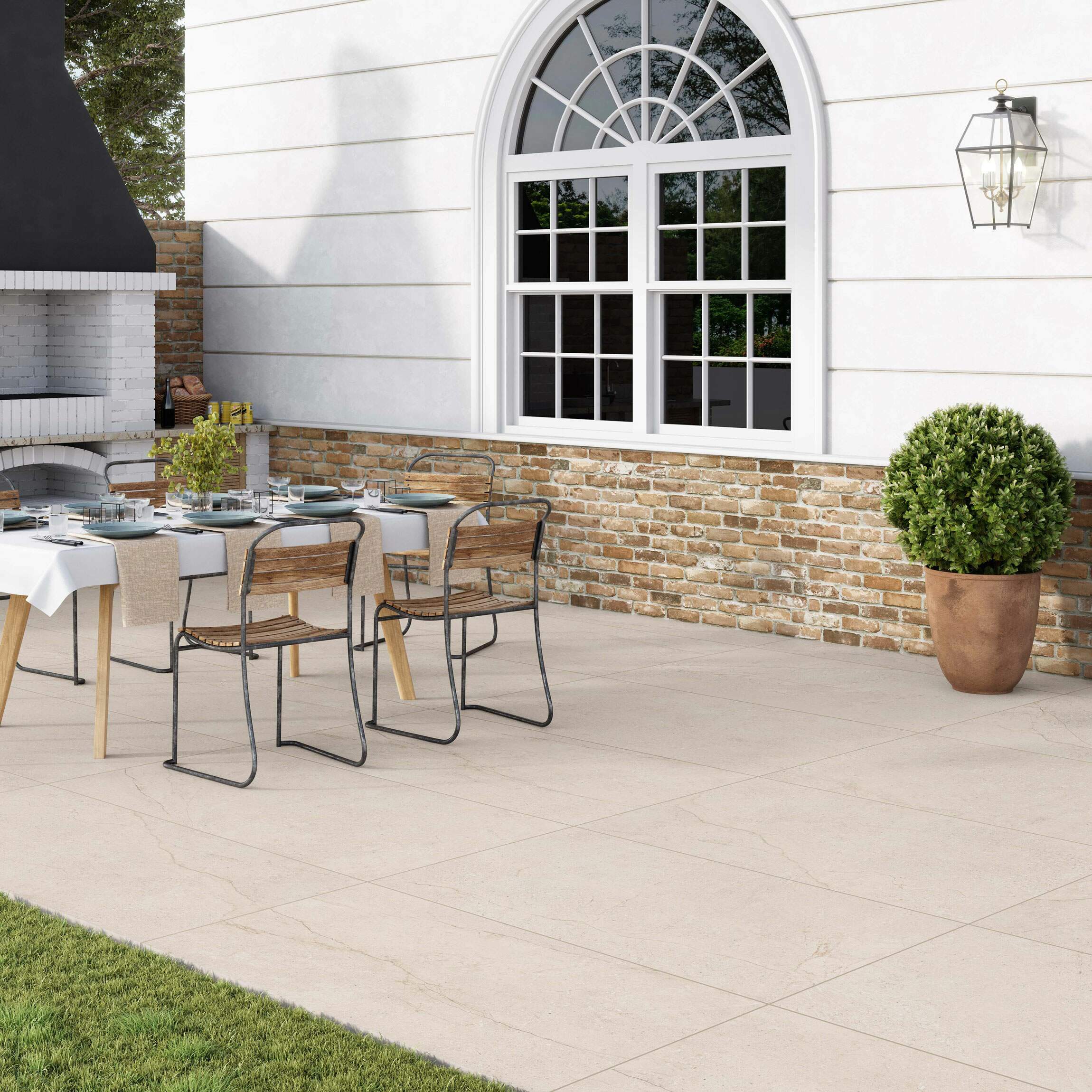 Ambleside Beige Porcelain Paving Slab | Walls and Floors