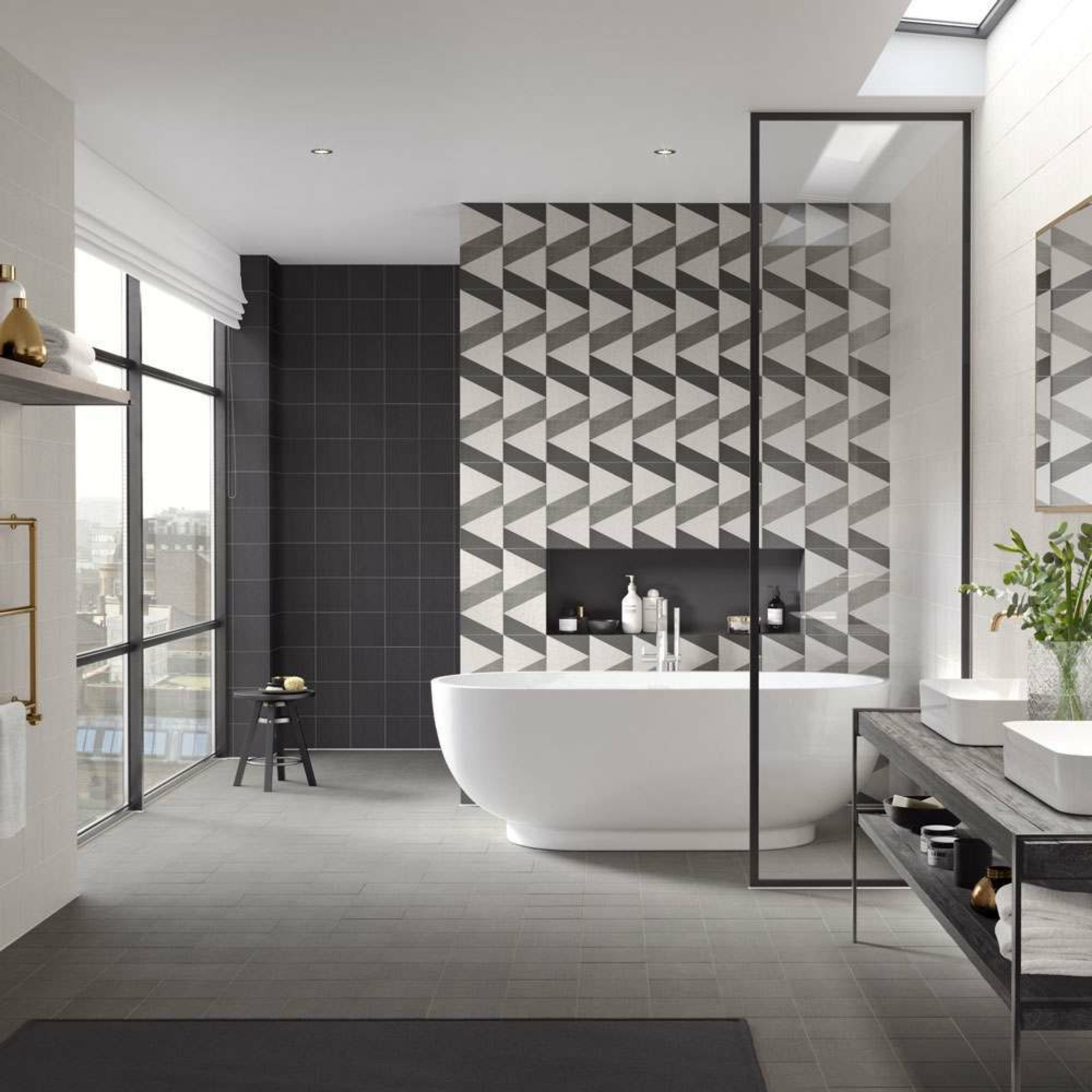 Texxtile Earl Grey Matt Patterned Wall and Floor Tiles | Walls and Floors
