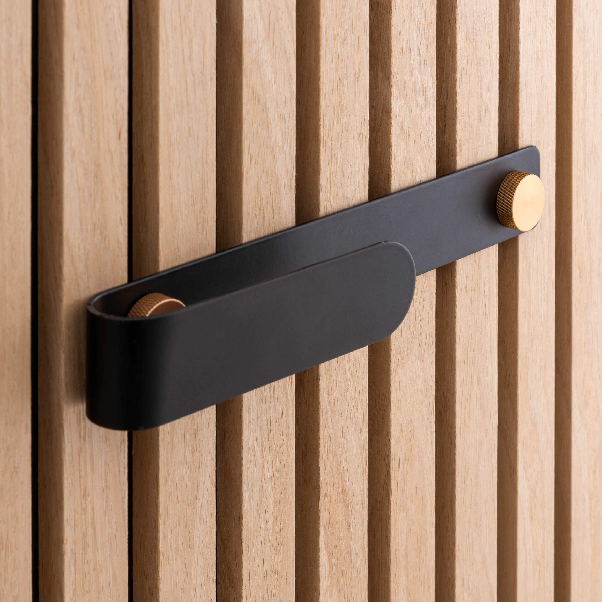 Trepanel Customise Black Horizontal Hook with Brass Screw