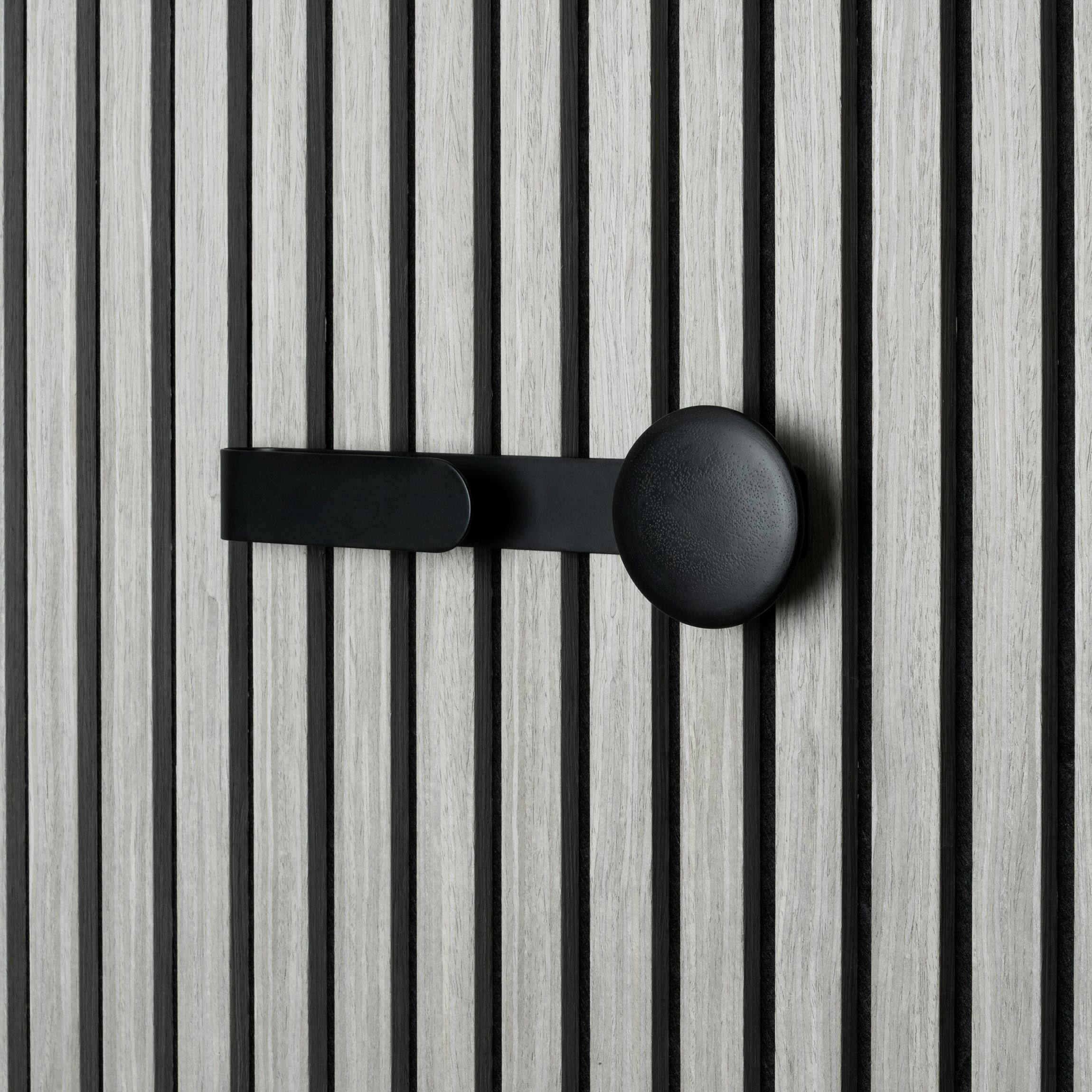 Trepanel Customise Wooden Hanger Black Horizontal Hook