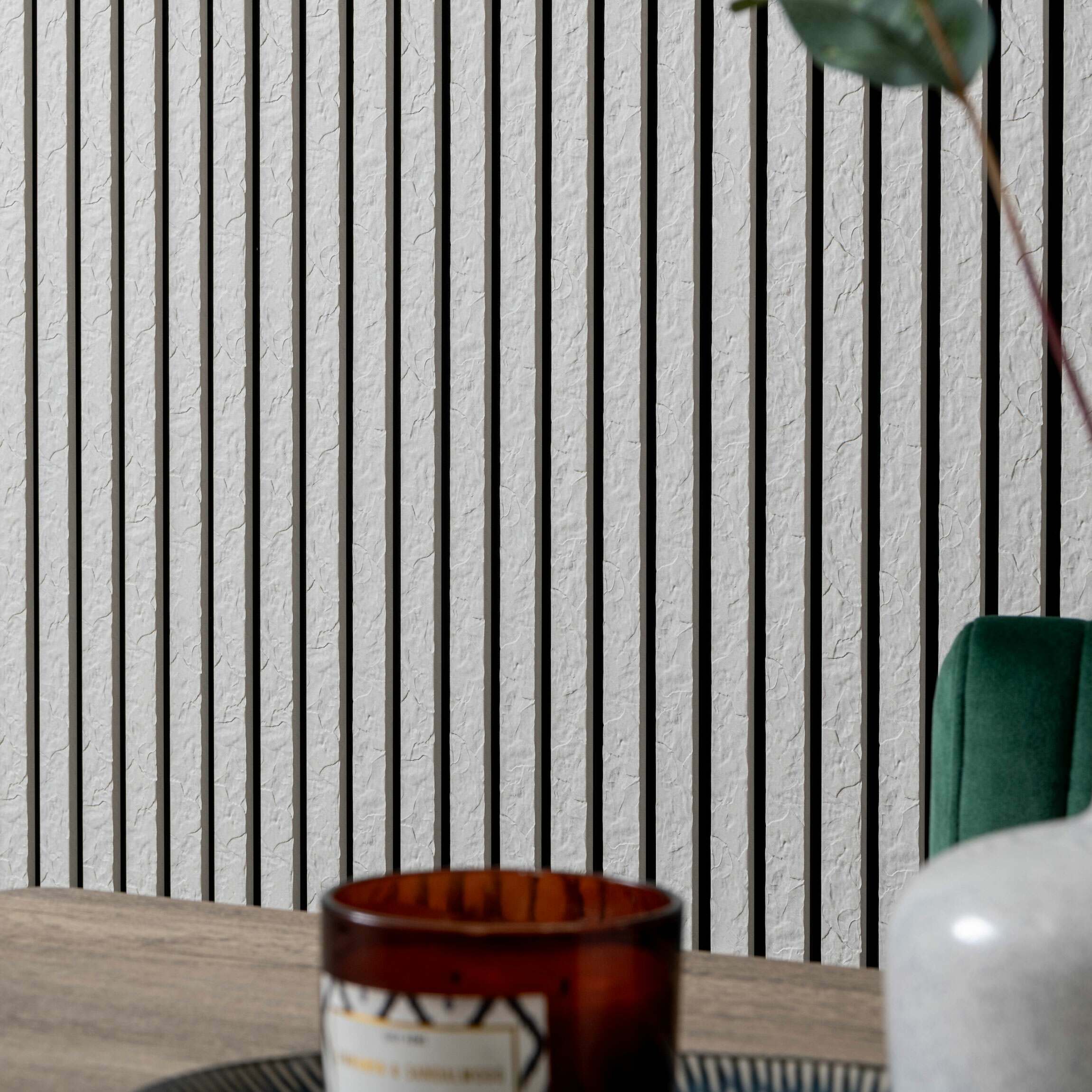 Trepanel Design Ivory Slate on Black Felt Acoustic Panels